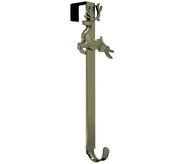 HAUTE DECOR Wreath Hanger With Removable Reinde Er Icon