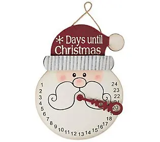 DESIGN IMPORTS Dii Santa 'days Til Christmas' Hanging Sign