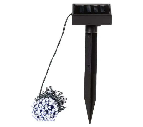 GLITZHOME 22 Feet Black Solar Powered String Li Ghts