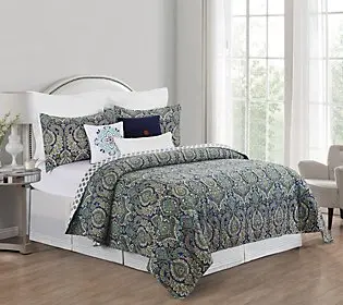 VALERIE PARR HILL Ada Navy Full/queen Quilt Set Valerie