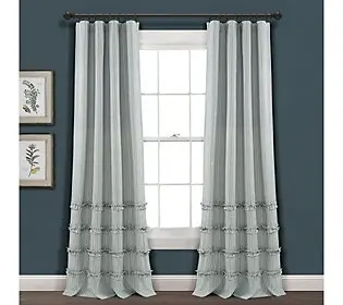 LUSH DECOR Vintage Stripe Yarn 40' X 84' Wi Ndow Panels
