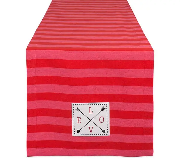 DESIGN IMPORTS 14' X 108' In Love Embellished T Able Runner