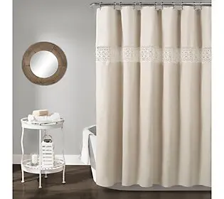 LUSH DECOR Dana Lace 72' X 72' Shower Curtain Lush Deco R