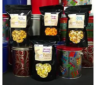 INPOPNITO Popcorn Tin 2.0, 4-pack Gourmet Popco Rn