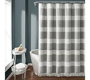 LUSH DECOR Tucker Stripe 72' X 72' Shower Curtain Lush Ecor