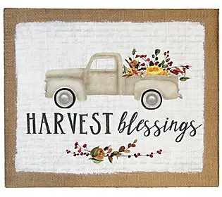 SINCERE SURROUNDINGS Harvest Blessings Canvas Wall Art