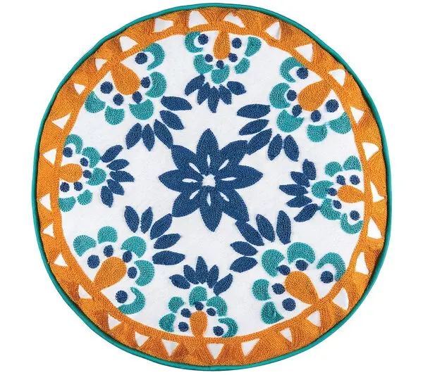 C&F HOME Blue Medallion Pillow