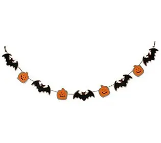 DESIGN IMPORTS Bat And Pumpkin Garland