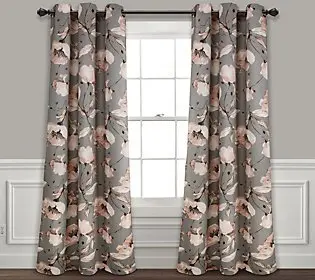 LUSH DECOR Delsey Floral 38' X 84' Set Of 2 Blackout Panel S By