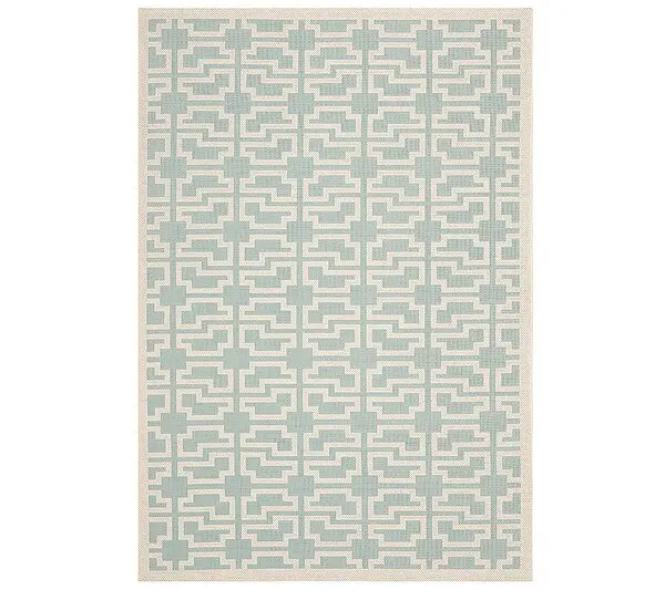 SAFAVIEH 5'3' X 7'7' Abstract Indoor/outdoor Ru G