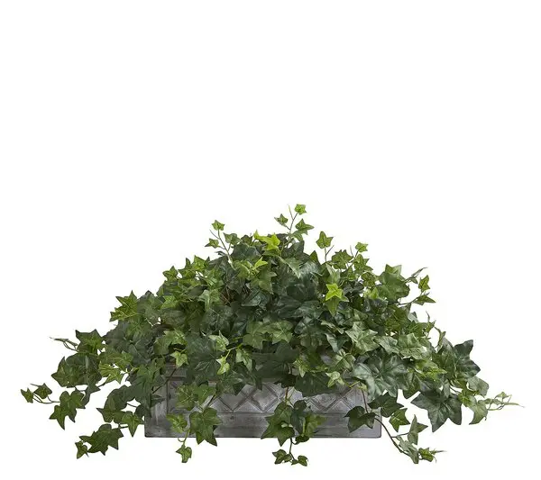 NEARLY NATURAL Puff Ivy Artificial Plant In Stone Planter N Early Natural