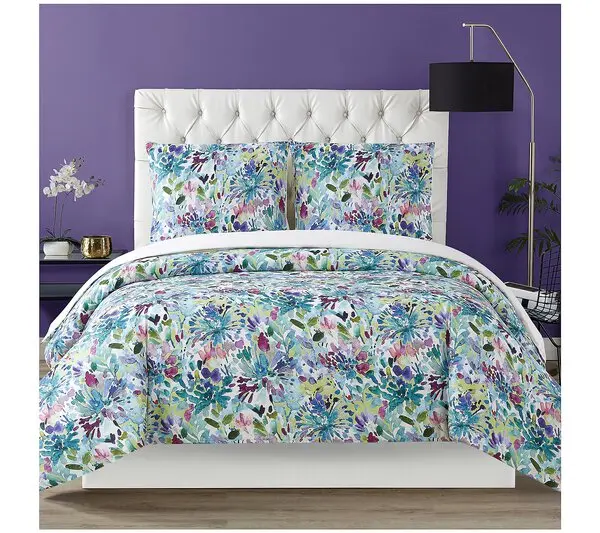 Christian Siriano Ny Dahlia 3-piece Full/qn Duv Et Cover Set
