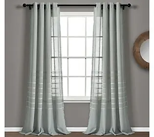 LUSH DECOR Bridie Grommet Sheer 52'x84' Curtains Lu Sh Decor