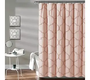 LUSH DECOR Avon Chenille Trellis 72' X 72' Shower Curtain