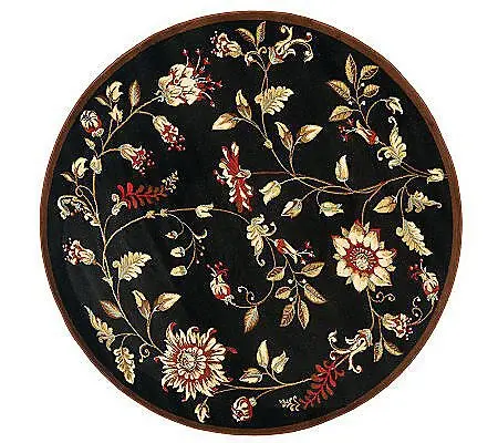SAFAVIEH Lyndhurst Floral Swirl Power Loomed 5'3'diam Ro Und Rug