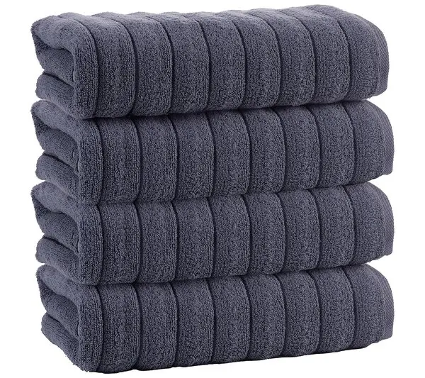 DEPERA HOME Vague Turkish Cotton Set Of 4 Bath Towels