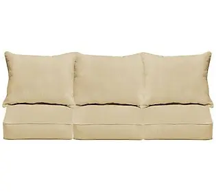 WILLOW SHORE Sunbrella Deep Seating Sofa Pillow And Cushion Set 23x25x5