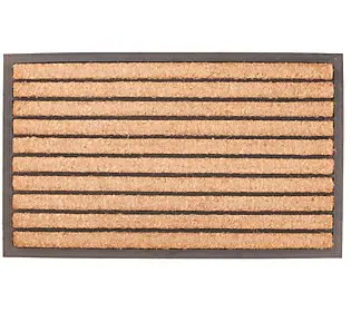NATURE MATS BY GEO Tc Ribbed Natural Coir And Rubber Doormat Lar Ge