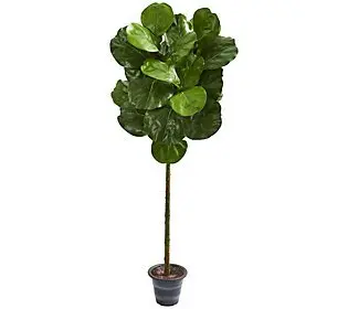 NEARLY NATURAL 4' Fiddle Leaf Tree With Planter Nearly Natu Ral