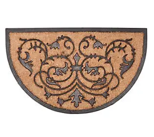 NATURE MATS BY GEO Half Round Monarch Coir And Rubber Doormat Sm All