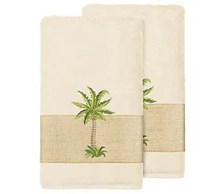 LINUM HOME TEXTILES Colton 2pc Embellished Bath Towel Set