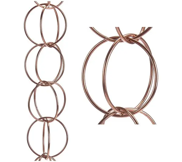 GOOD DIRECTIONS Pure Copper Double Link 8.5' Rain Chain By