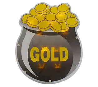 NORTHLIGHT 12' Led St. Patrick's Day Pot Of Gold Window Si Lhouette