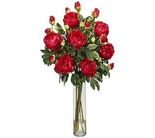NEARLY NATURAL Large Peony W/cylinder By