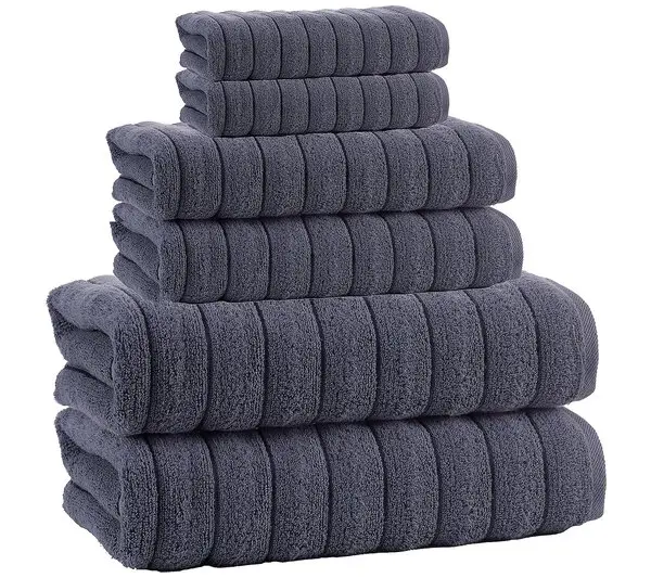 DEPERA HOME Vague Turkish Cotton Set Of 6 Towels