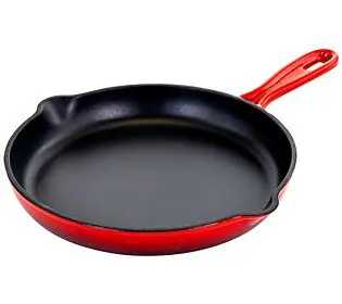 MEGACHEF Round 10.25' Enameled Cast-iron Skille T