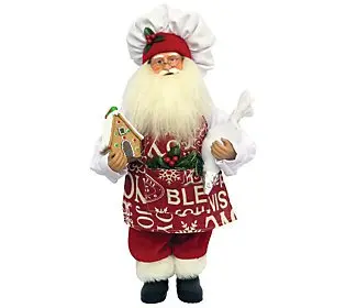 SANTA'S WORKSHOP 15' Gingerbread House Santa By