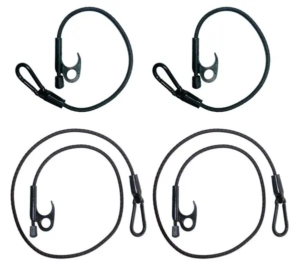 Spider Cord 4-pk Adjustable Bungee Cords With Hook &carabiner - One ...