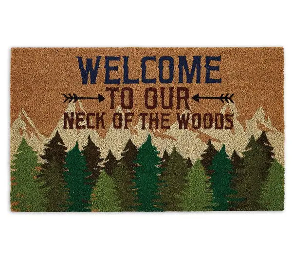 DESIGN IMPORTS Welcome To Our Neck Of The Woods Doormat