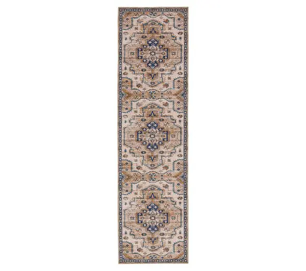 LINON Home Von Washable 2'x8' Non-slip Decorati E Runner Rug