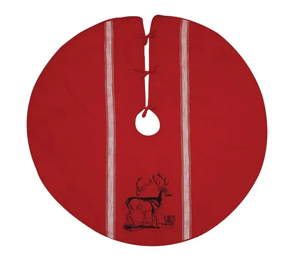 C&F HOME Stag Feed Sack Tree Skirt By