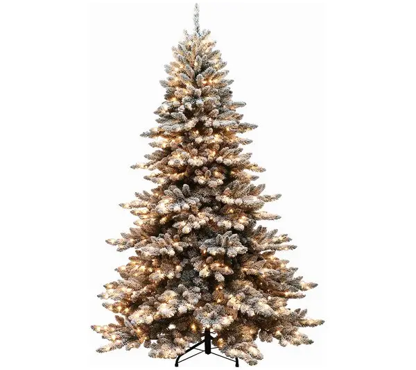 PULEO INTERNATIONAL Puleo 7.5' Royal Majestic Spruce Green Tree Flo Cked