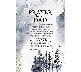 DEXSA COMPANY Prayer For My Dad Wood Plaque With Easel And Ha Nger
