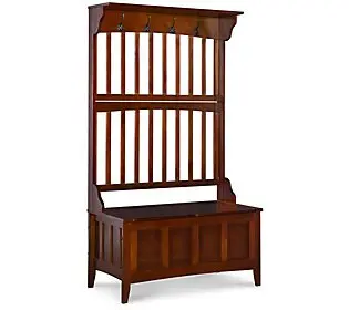 LINON Home Evia Hall Tree With Hooks & Storage Ench