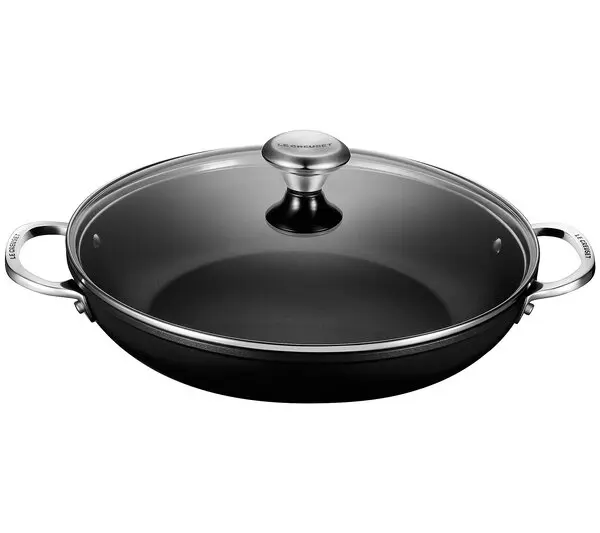 LE CREUSET Nonstick Pro 4-qt. Shallow Casserole & Glass Lid