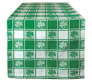 DESIGN IMPORTS 14' X 108' Shamrock Woven Check Able Runner