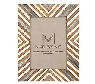 MATR BOOMIE Banka Mundi Frame Brown And White 5 X 7