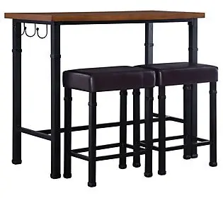 LINON Home Avery Three Piece Pub Table & Stool Itchen Set