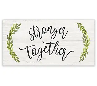 COURTSIDE MARKET Stronger Togather 12x24 Canvas Wall Art