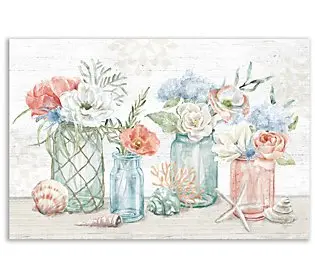COURTSIDE MARKET Seaside Petals I 12x18 Canvas Wall Art