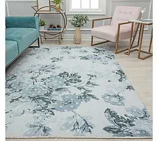 ISAAC MIZRAHI LIVE! Isaac Mizrahi Serafina Botanical Blue 2' X 8' R Unner