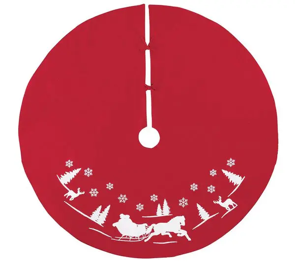C&F HOME Sleigh Ride Tree Skirt