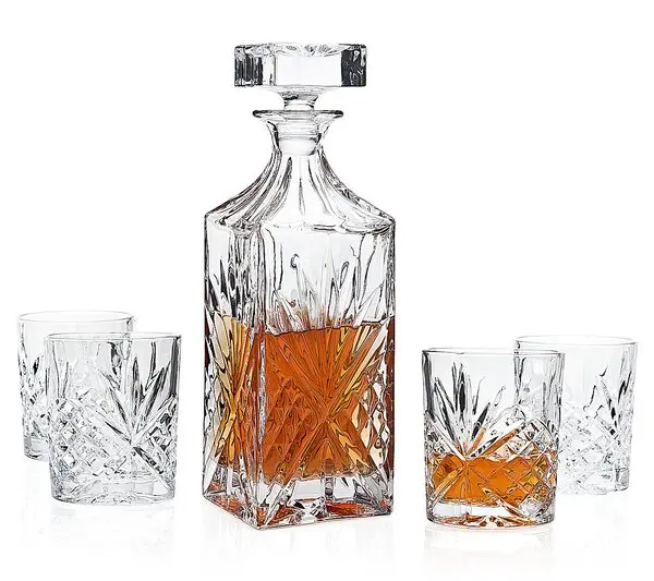 GODINGER Dublin 5-piece Whiskey Decanter Set
