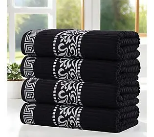 SUPERIOR Athens Ultra-soft Ctn Decorative 4-pie Ce Bath Towel