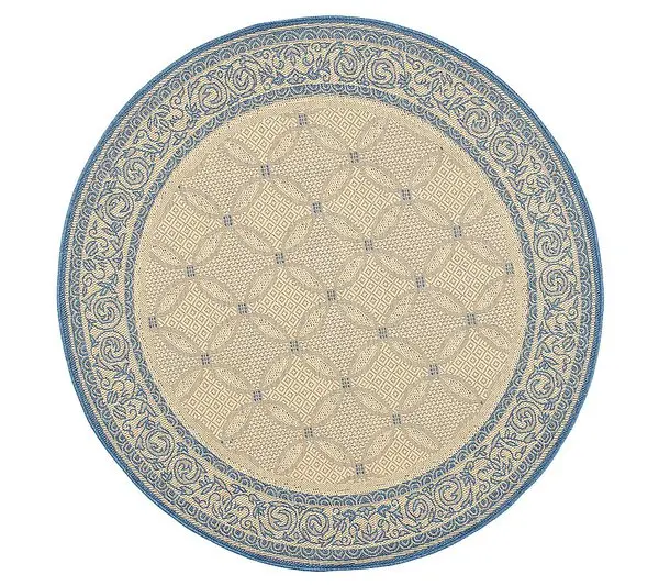 SAFAVIEH Courtyard Lattice Flower 5'3' Rug Roun D