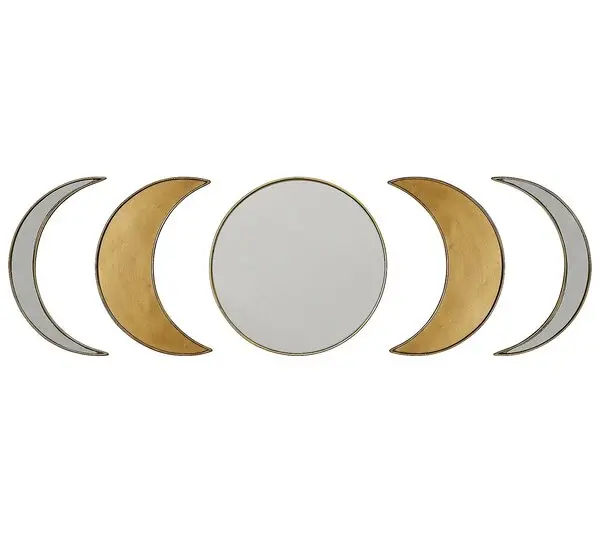HOMEROOTS Antique Boho Moon Phase Wall Mirror